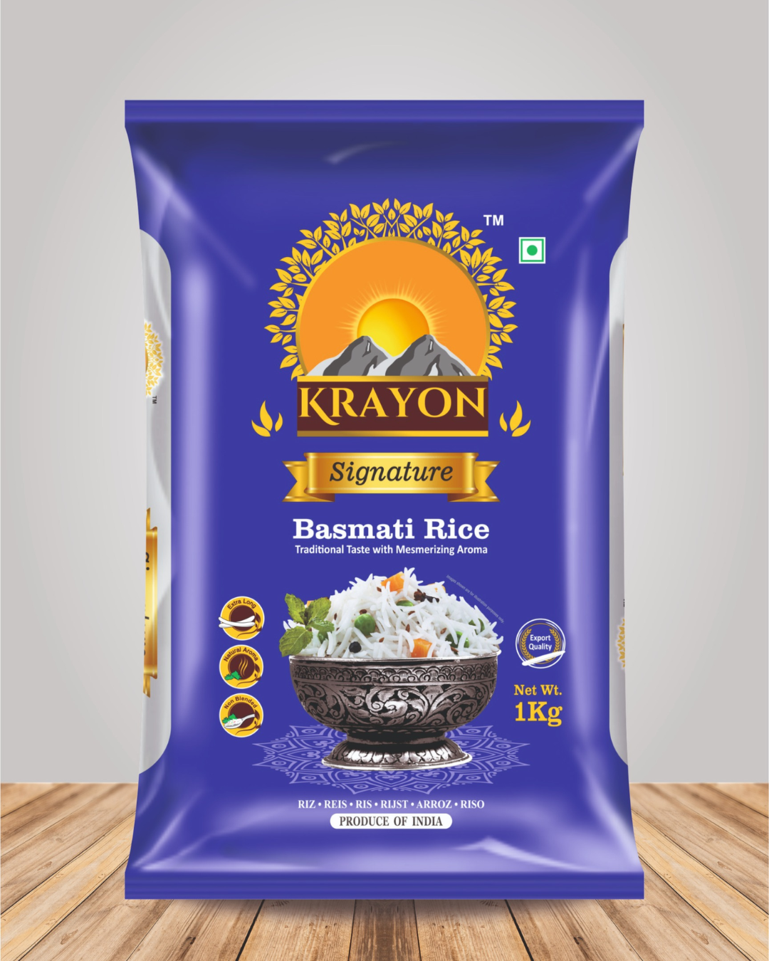 Krayon Basmati Rice krayon Signature Basmati Rice 1 KG – Krayon Grains